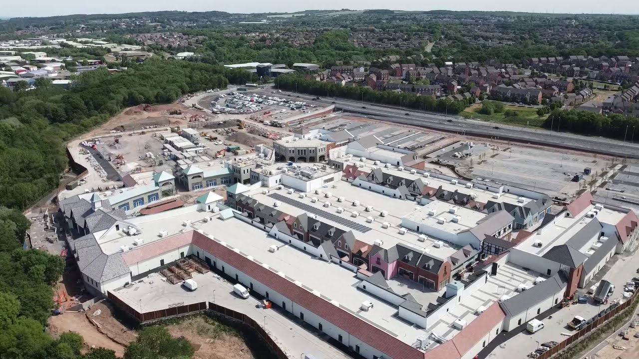 Progress at the new designer outlet in cannock . - YouTube