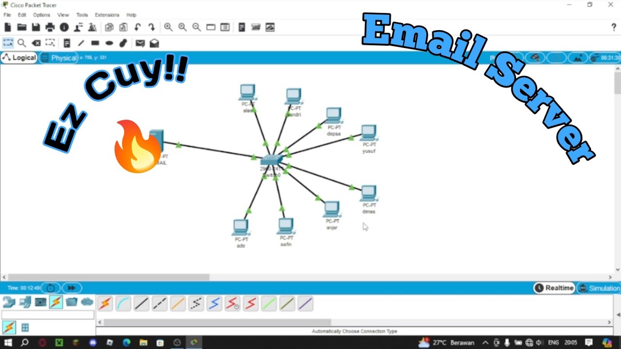 Tutorial Membuat Topologi Email Server Di Cisco Packet Tracer!! - YouTube
