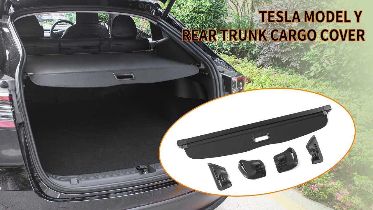 2020-2023 Tesla Model Y 5-Seater Retractable Cargo Cover Installation ...