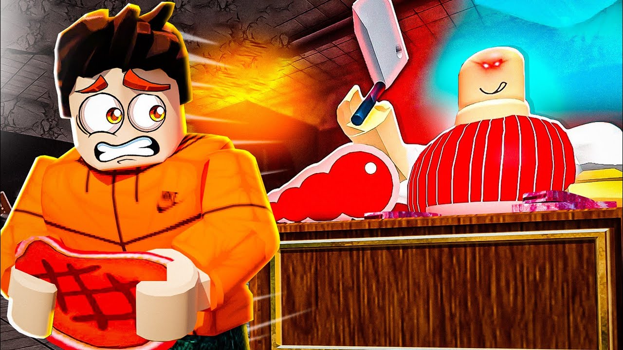 Escaping The Meat SHOP In Roblox - YouTube