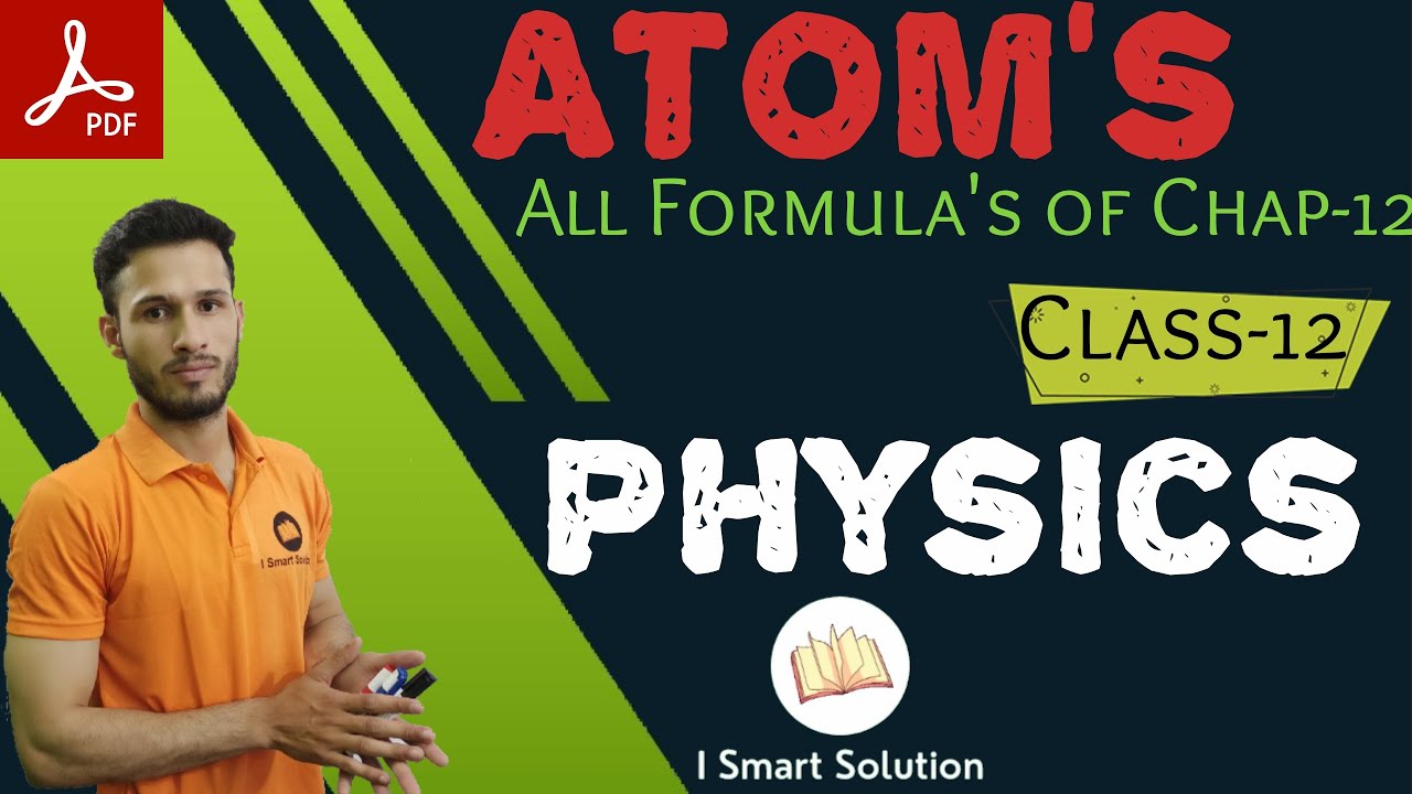 Chapter 12||Atoms||PDF||Formulas notes||Physics ||Class 12 ||CBSE Board ...