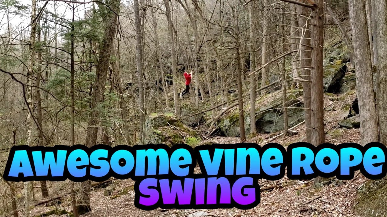 Awesome vine rope swing!!!!!!!!!!! - YouTube