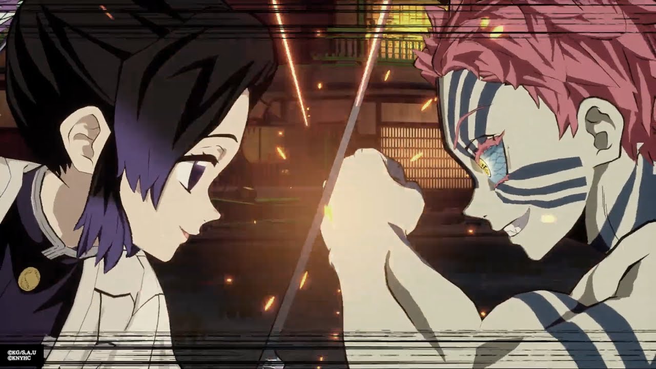 Demon Slayer Hinokami Chronicles Shinobu & Rengoku vs Akaza Battle ...