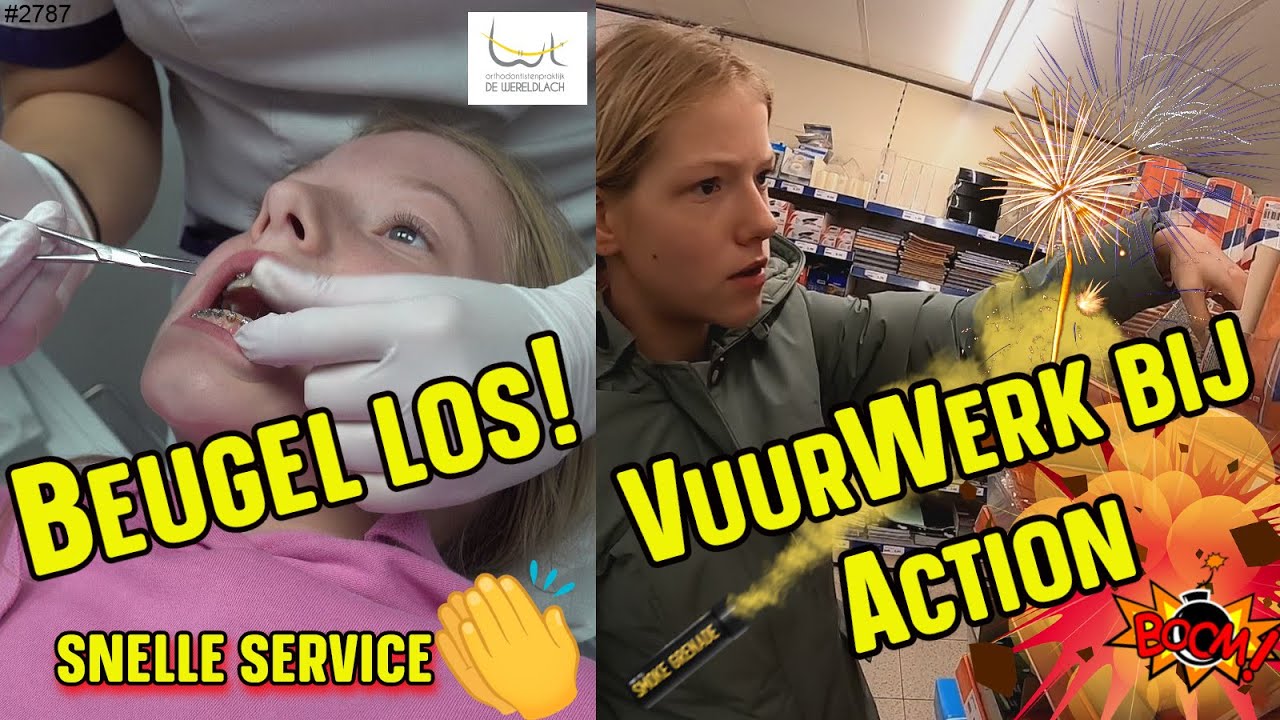 Mijn BEUGEL is een stuk los. Naar de ORTHODONTIST onverwachts. VUURWERK ...