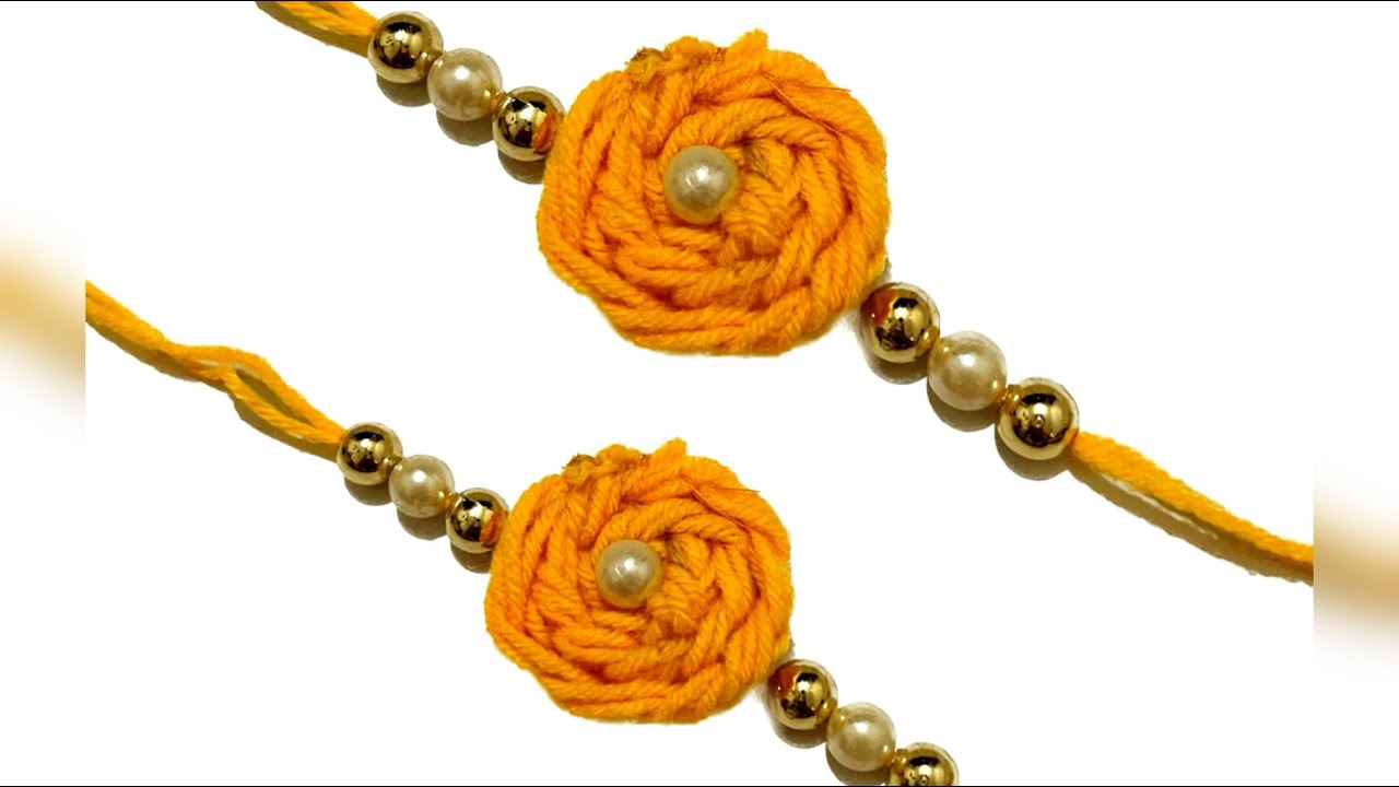 How To Make Rakhi | DIY | Handmade Rakhi | Rakhi Making With Wool - YouTube