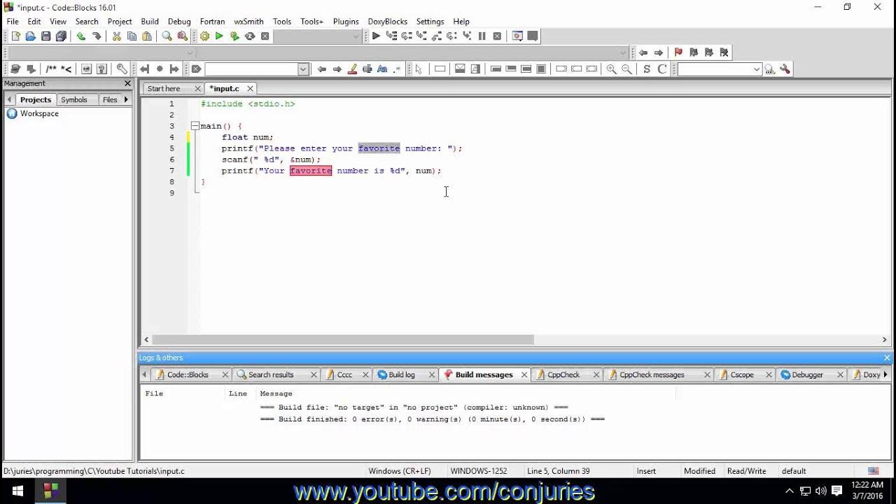 C Programming (Filipino) - A07 – Input Using scanf() Function - YouTube