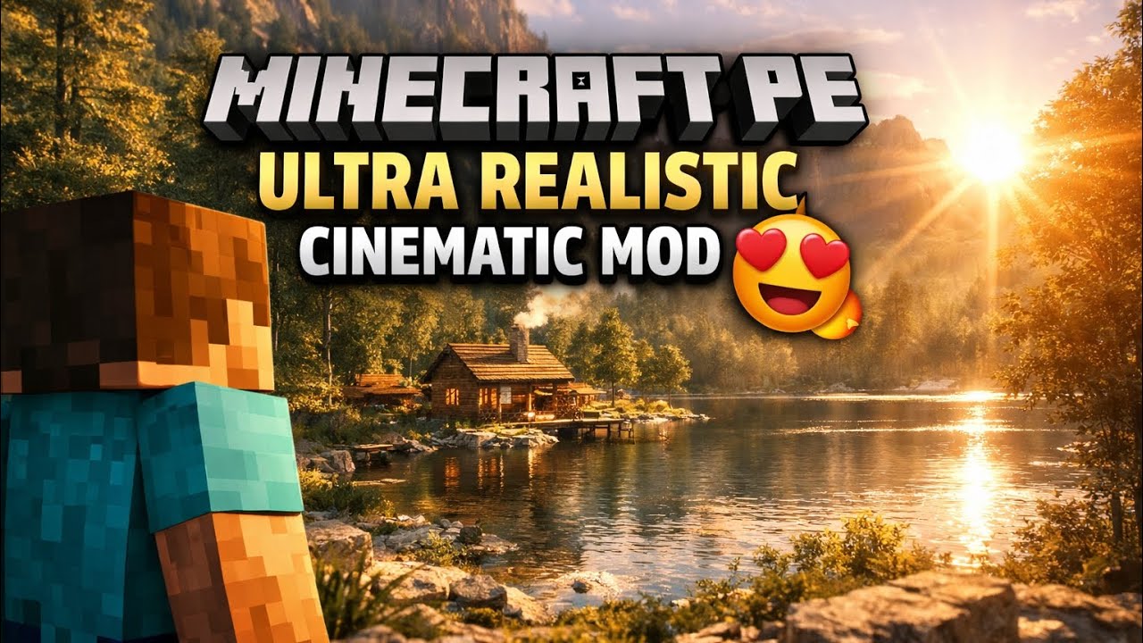Minecraft PE Ultra Realistic Cinematic Mod 😍🔥 - YouTube