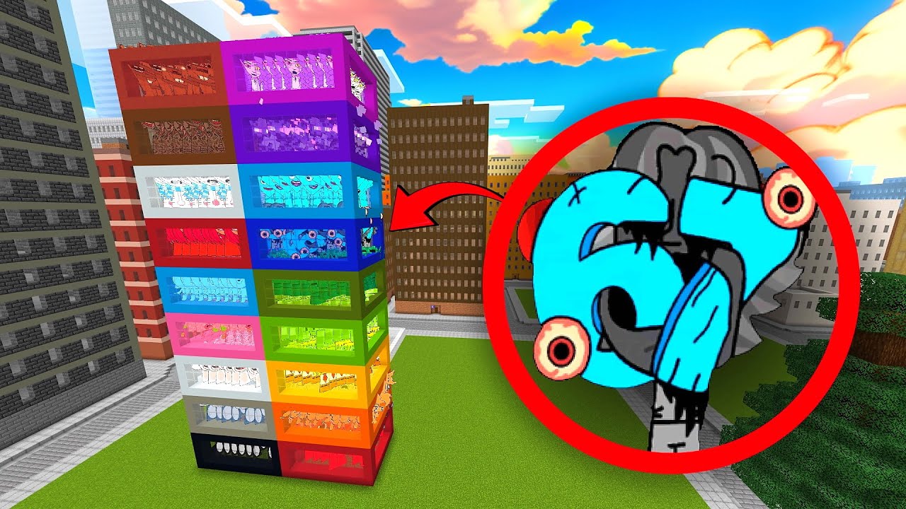 New Sprunki OC 67 Kid In Colored Boxes Minecraft PE MOD - YouTube