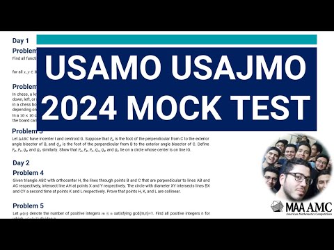 USAMO USAJMO 2024 Mock | Tutor Preparation Problems Solutions Date Cutoff Qualifiers AIME AMC 12 ...