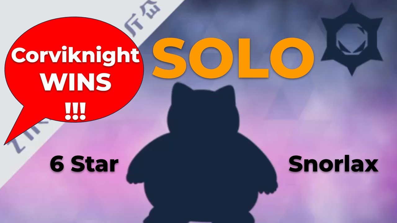 How to SOLO 6 star Snorlax Rock Tera Type - Corviknight - Pokemon ...
