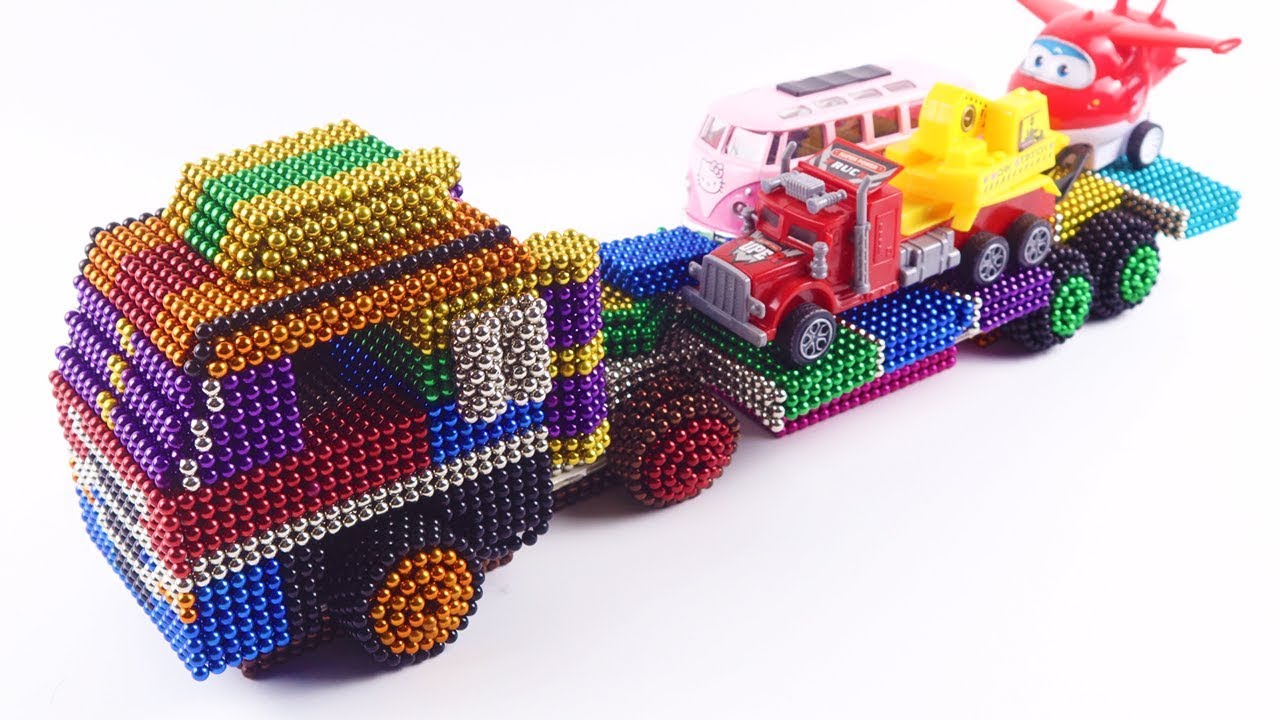 Magnetic Ball - How To Make Car Transport Truck From Magnetic Balls ...