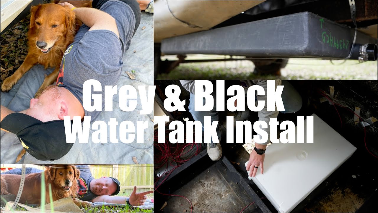 Installing The Grey & Black Water Tanks In Our Vintage Camper | It's ...