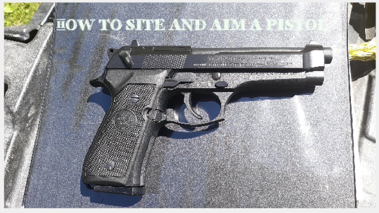 How to pistol aiming and site alignment - YouTube