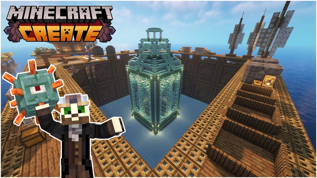 We are Farming GUARDIAN DROPS in Minecraft Create Mod! - YouTube