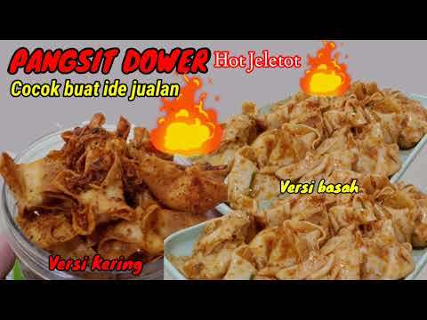 PANGSIT DOWER | PEDASNYA BIKIN NAGIH | pangsit goreng isi aci - YouTube