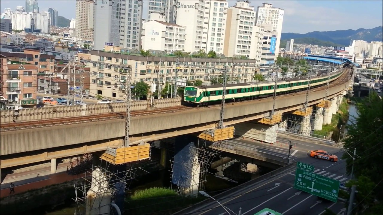 2호선(Seoul line 2) 본선열차 대림(Daerim)-구로디지털단지(Guro Digital Complex) 구간 운행영상 ...