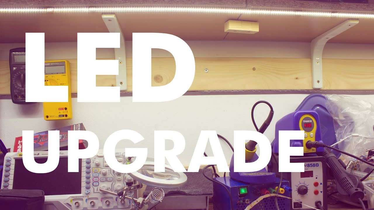 Electronics Workbench LED Lighting Upgrade - YouTube