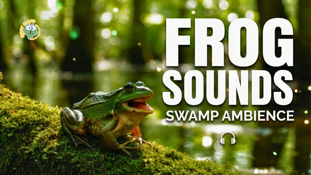 Swamp Ambience with Frog Sounds and Cricket Sounds | Relaxing Night ...