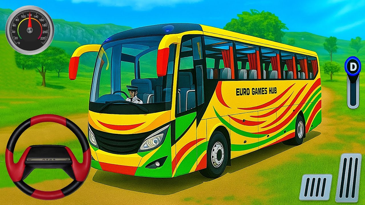 Real Coach Hill Bus Driving Simulator - Offroad Cargo Bus Driver 3D ...