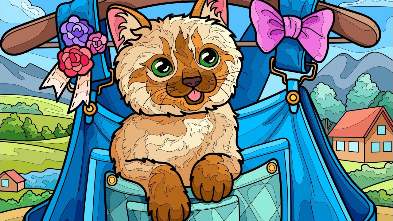 Cat inside Blue Jeans Hey Color App Paint by Numbers Online Game # ...