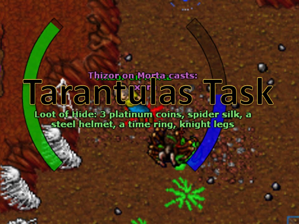 Thizor Gamer - Tibia #MortaProject 5 - 28 to 30 - Tarantulas Task - YouTube