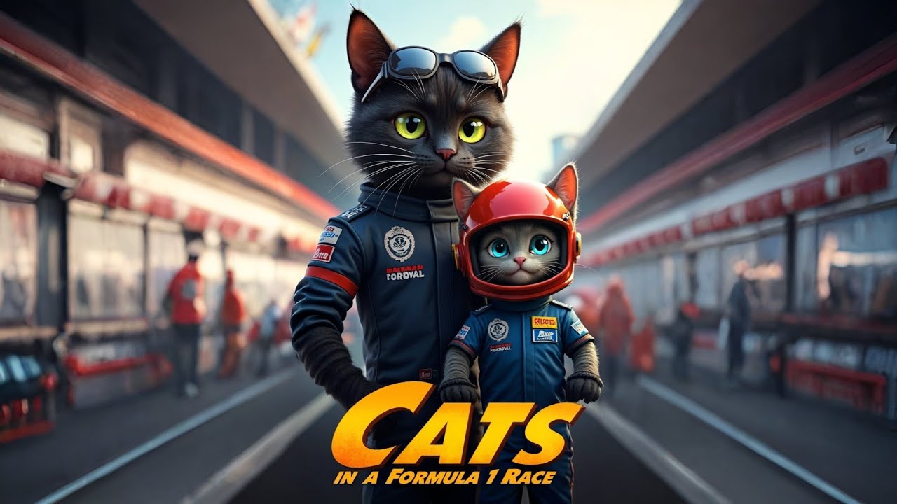 Cats in a Formula 1 Race - YouTube