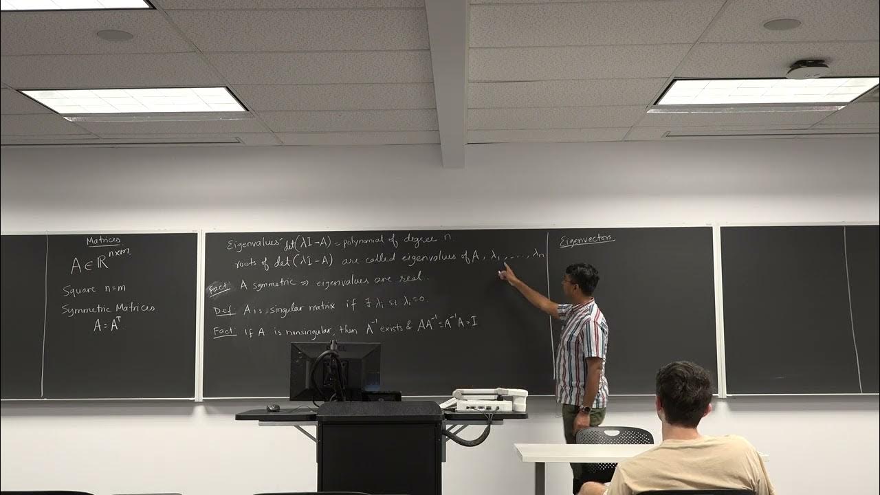 ECE 5500 Lec 4: Matrices, Spectral Radius, Symmetric Matrices, Positive Definite Matrices - YouTube