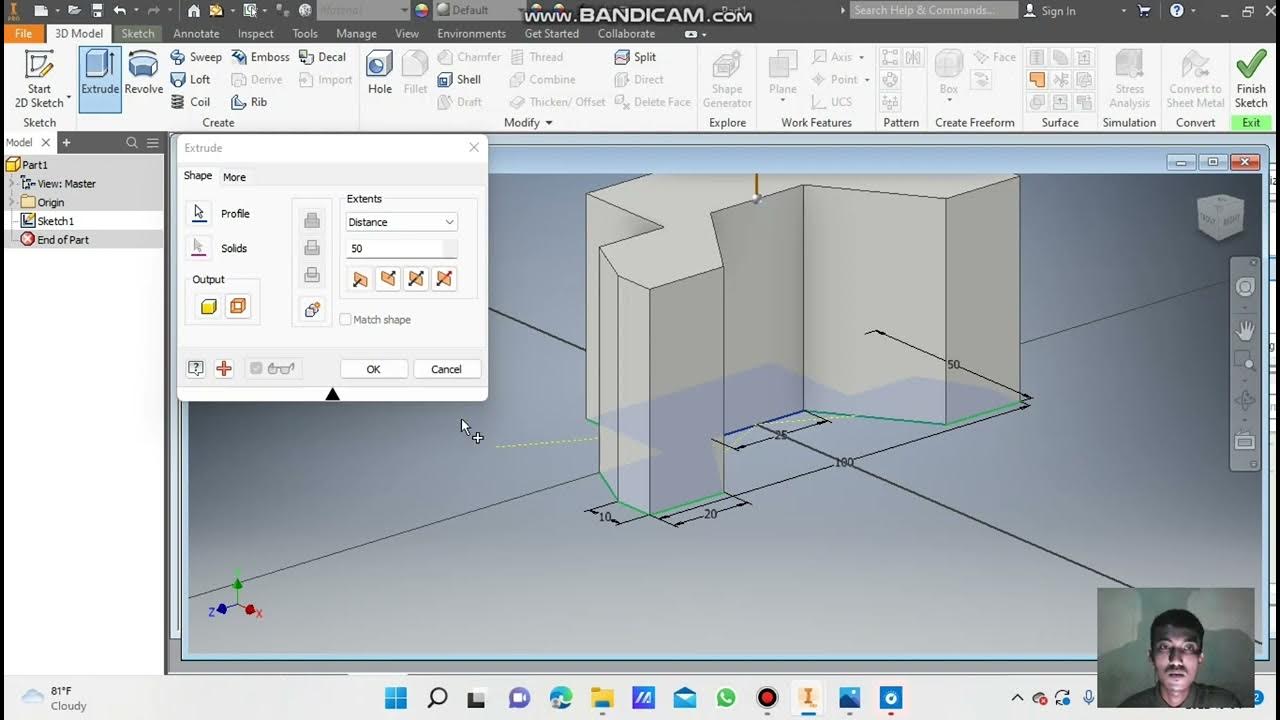 Tugas CAD dan CAM Muhamad Yasril mengunakan Aplikasi Inventor - YouTube