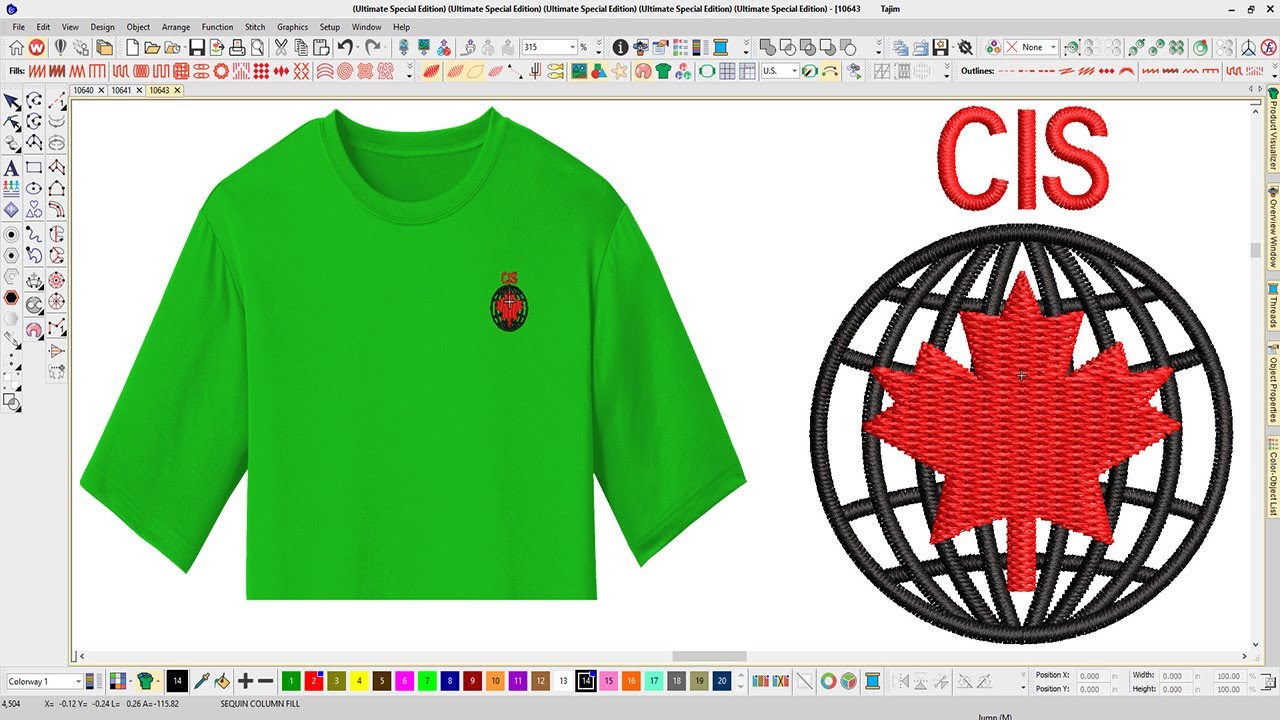 Cis Embroidery logo for T Shirt . - YouTube