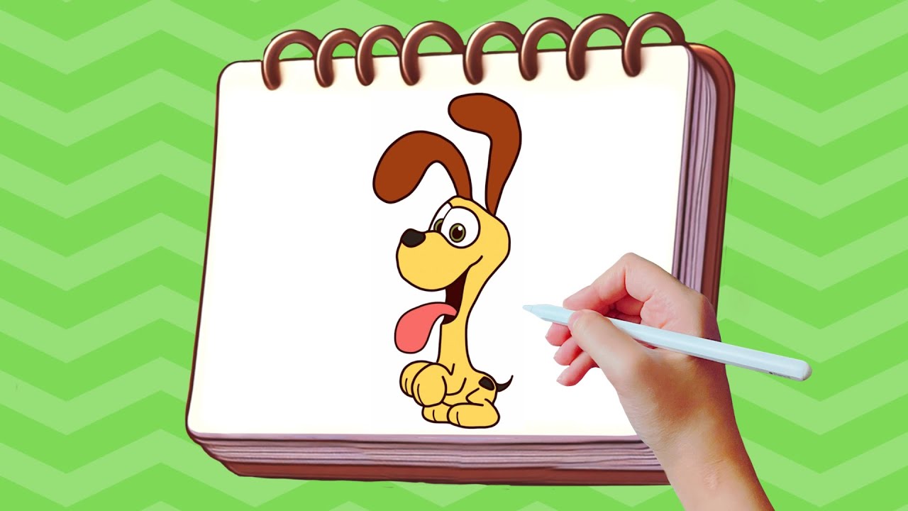 How to Draw Odie from Garfield! Step by Step Tutorial & Tips - YouTube
