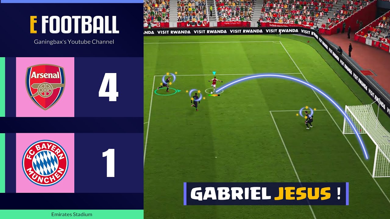 E football Game Play - Arsenal Vs FC Bayern Munich - YouTube