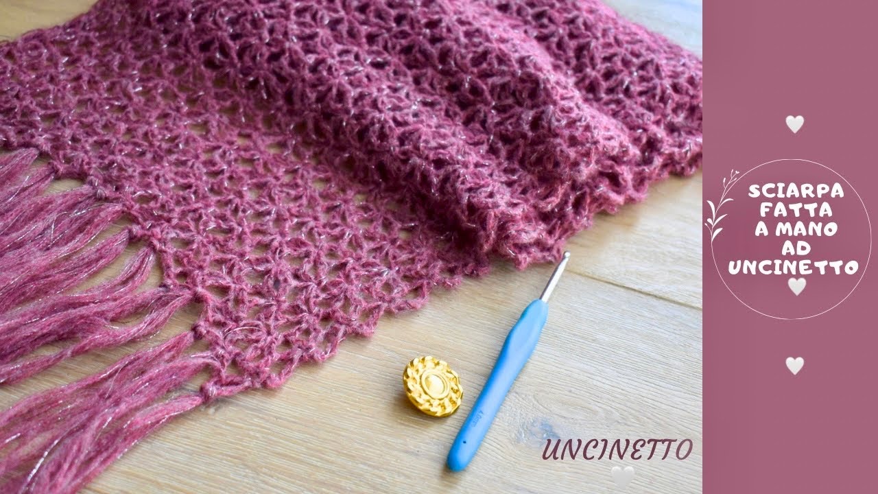 Tutorial sciarpa soffice fatta a mano ad uncinetto stola facile e veloce da realizzare easy ...