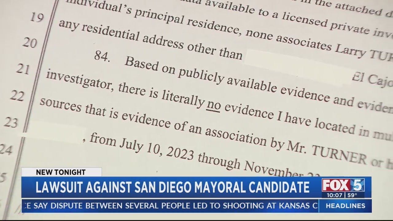 Lawsuit Filed Against San Diego Mayoral Candidate - YouTube