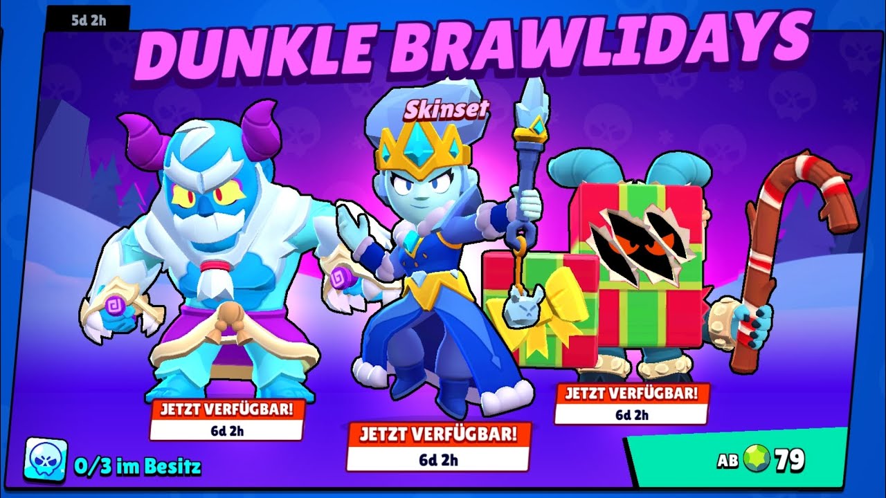 Brawl Stars All Dark Brawlidays Skins Unlocked! - YouTube