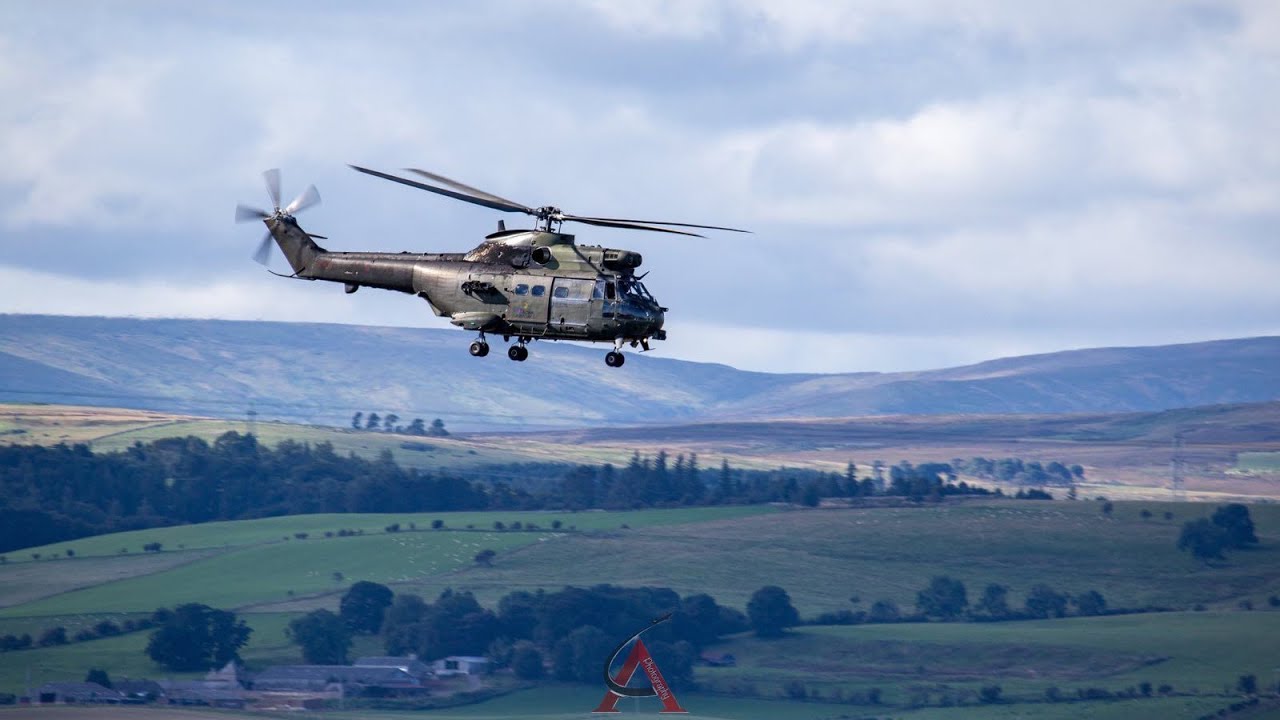 AMBUSH 1&2 RAF Pumas XW231 & XW213 low-level training Northumberland ...