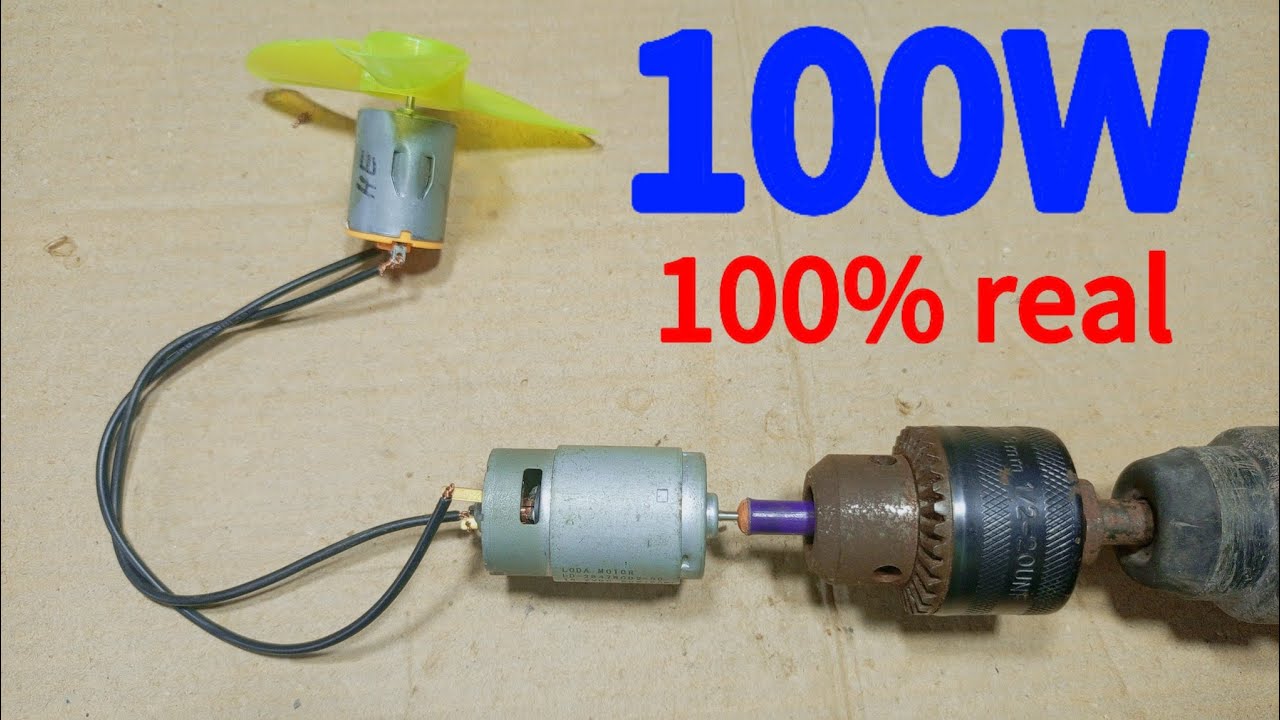 How to make generate with DC motor. How to make electricity generator ...