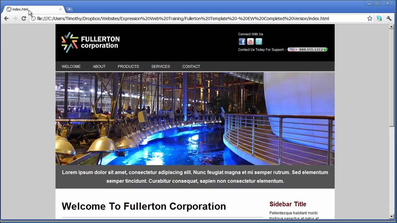 6 - Introduction to Expression Web 4 Tutorial - YouTube
