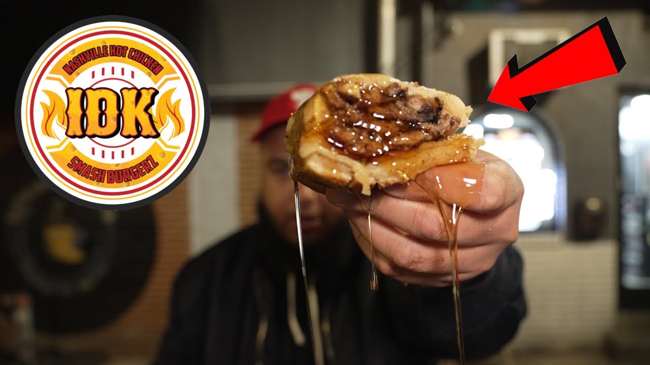 TRYING THE DRACULA BURGER AT IDK PHILLY - YouTube
