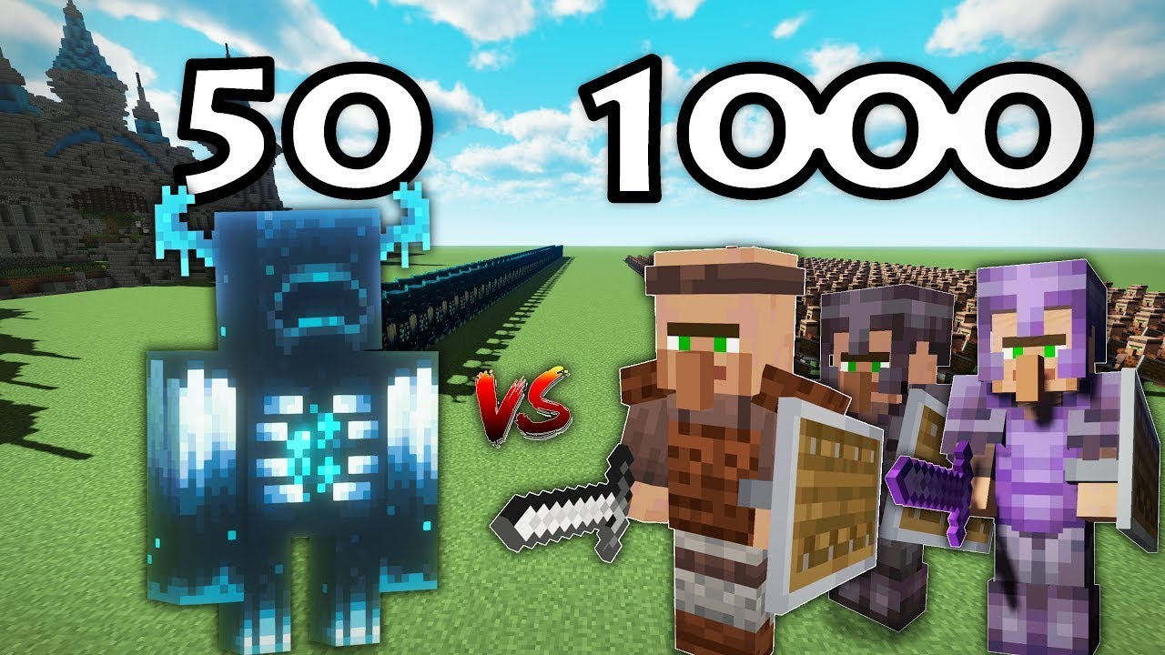 WARDEN VS VILLAGER GUARDS - MINECRAFT MOB BATTLE - YouTube