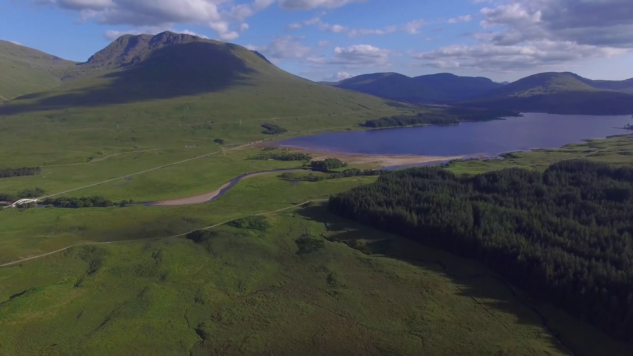 Loch Tulla Viewpoint flight 4K 26th September 2017 - YouTube