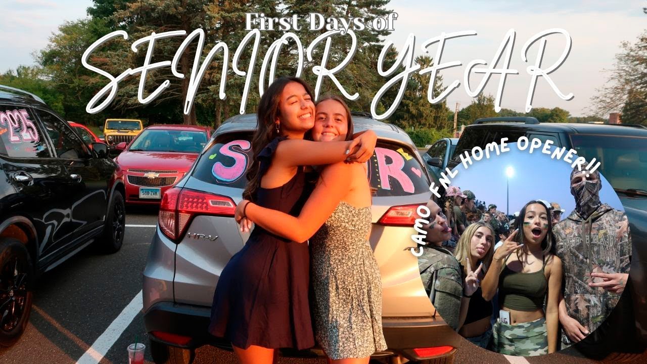 FIRST DAYS of SENIOR YEAR VLOG| senior scav + camo GAME DAY! - YouTube