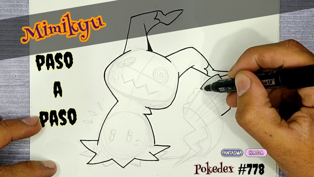 COMO DIBUJAR A MIMIKYU Pokémon fácil / TUTORIAL PASO A PASO. / HOW TO ...