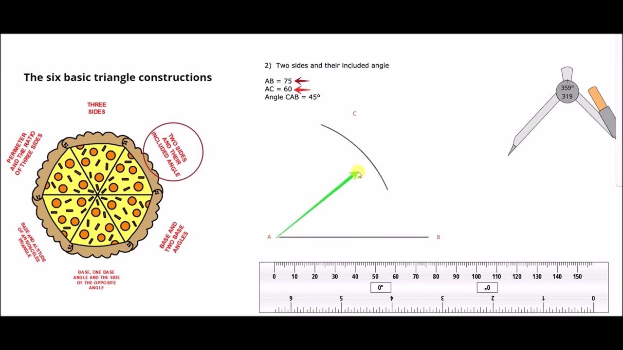 To Construct a Triangle Given Two Sides and Its Included Angle - YouTube