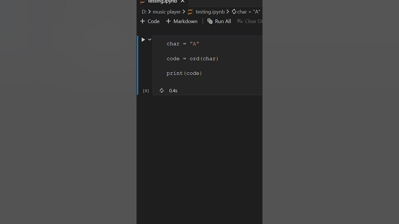 Ord And Chr Explained Under 1 Minute Python Youtube
