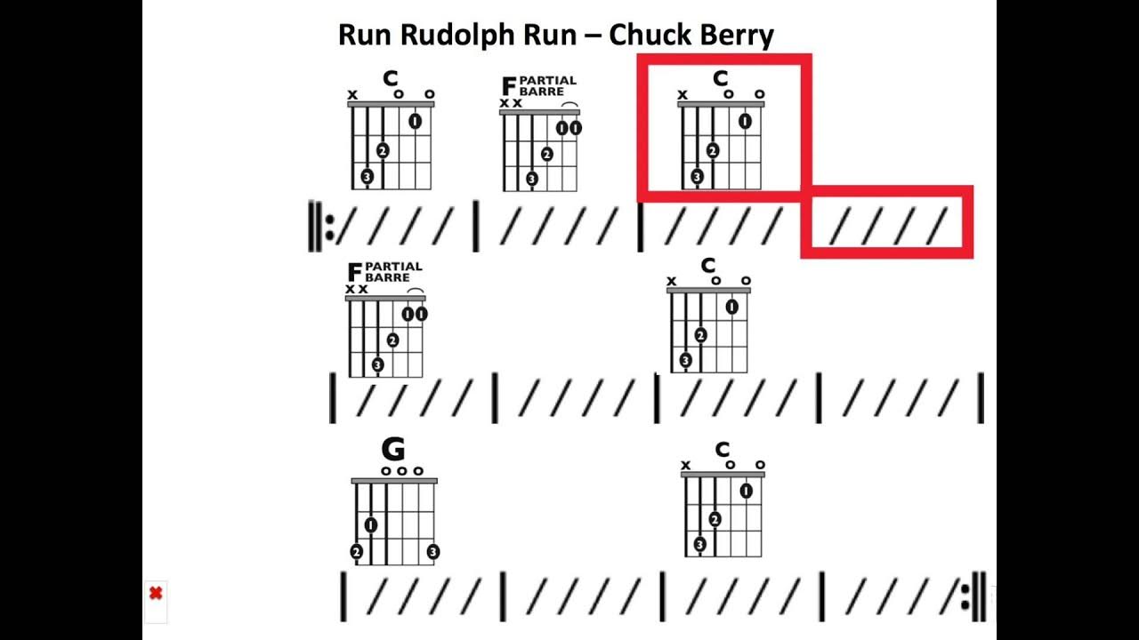 Run! Rudolph, Run! (Chuck Berry) - Moving Chord Chart - YouTube