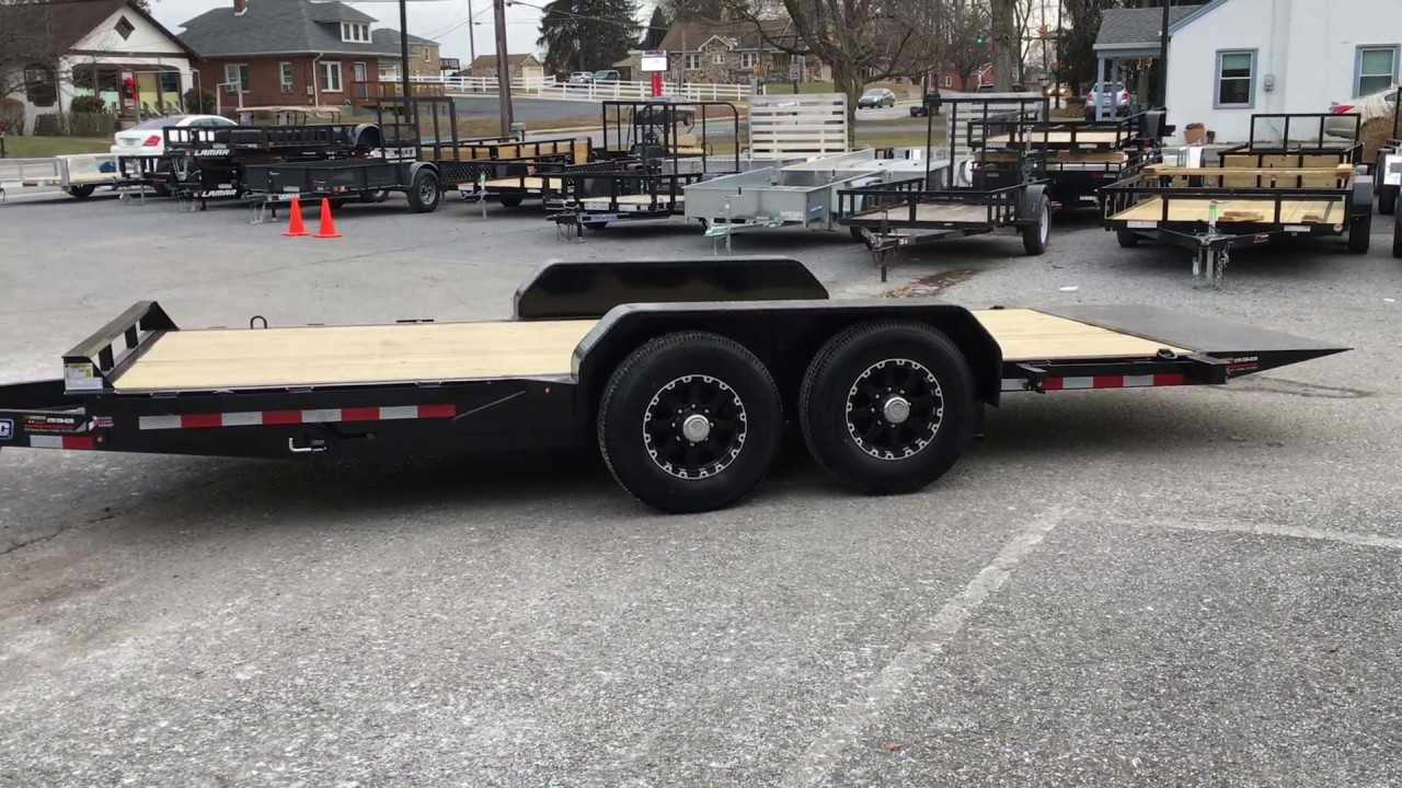 Sure Trac Gravity Tilt Equipment Trailer Lowboy Hauler 7x18' 14000# GVW ...