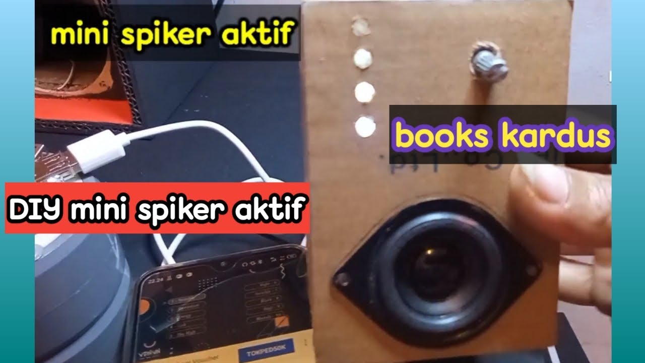 DIY mini spiker aktif dari kardus - YouTube