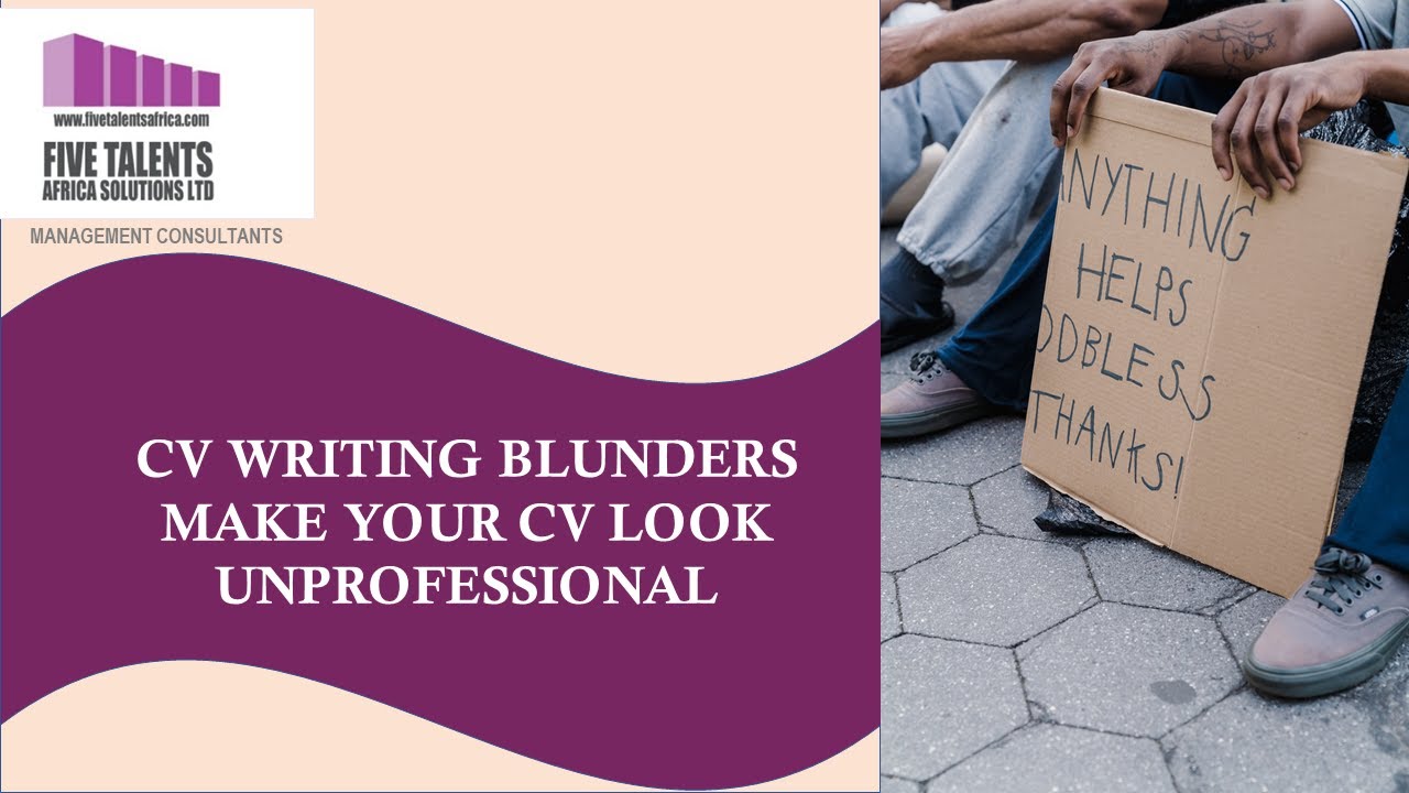 CV WRITING BLUNDERS THAT MAKE YOUR CV LOOK UNPROFESSIONAL - YouTube