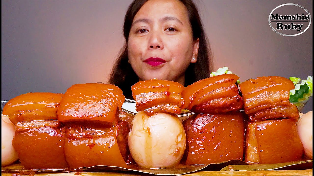 PORK BELLY CUBE SWEET AND CHILI SAUCE | MUKBANG ASMR | MOMSHIE RUBY | ALFIE EATS - YouTube