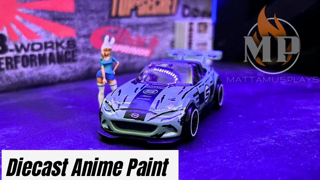 Anime Style Paint Job on this MX-5 Miata #hotwheels #custom - YouTube